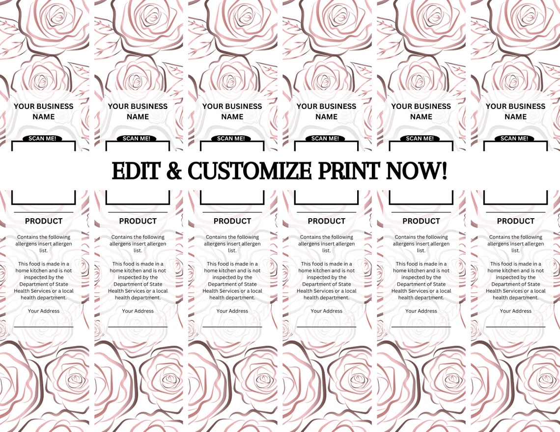 Flower Packaging Label Dessert Packaging Label L Cake Pan Dessert Label ...