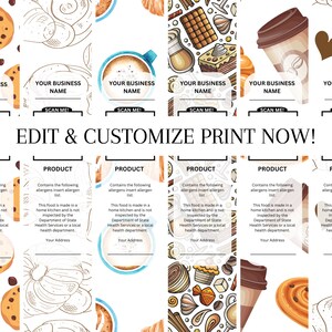 Mini Cake Tin Label Editable Template Canva L Printable Cake Tin Label ...