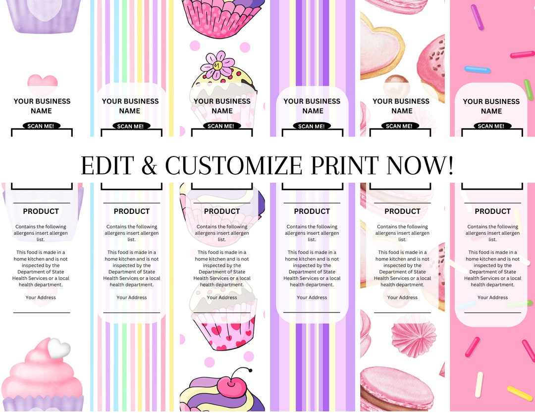 Dessert Packaging Label L Mini Cake Dessert Label L Cake Pan Dessert ...