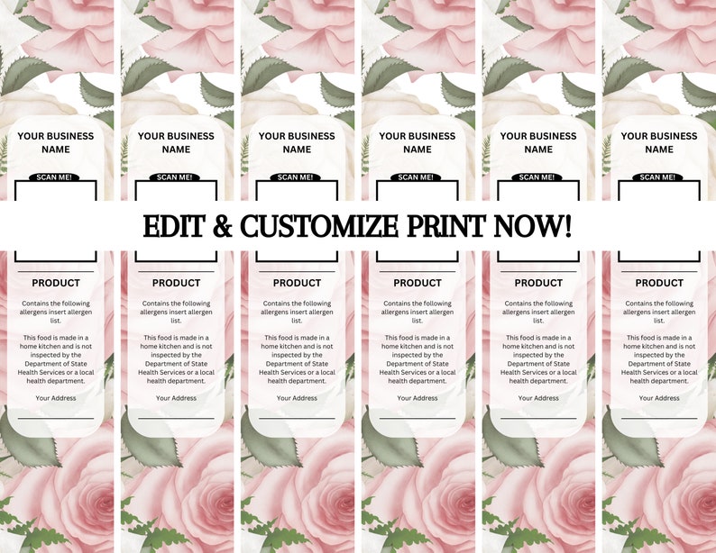 Flower Packaging Label Dessert Packaging Label L Cake Pan Dessert Label ...