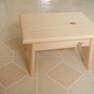 Unfinished Pine Step Stool / Foot Stool / Kid Stool / Wood Stool / Step ...