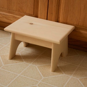 Unfinished Pine Step Stool / Foot Stool / Kid Stool / Wood Stool / Step ...