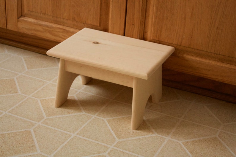 Unfinished Pine Step Stool / Foot Stool / Kid Stool / Wood Stool / Step Stool / Toddler Stool ...