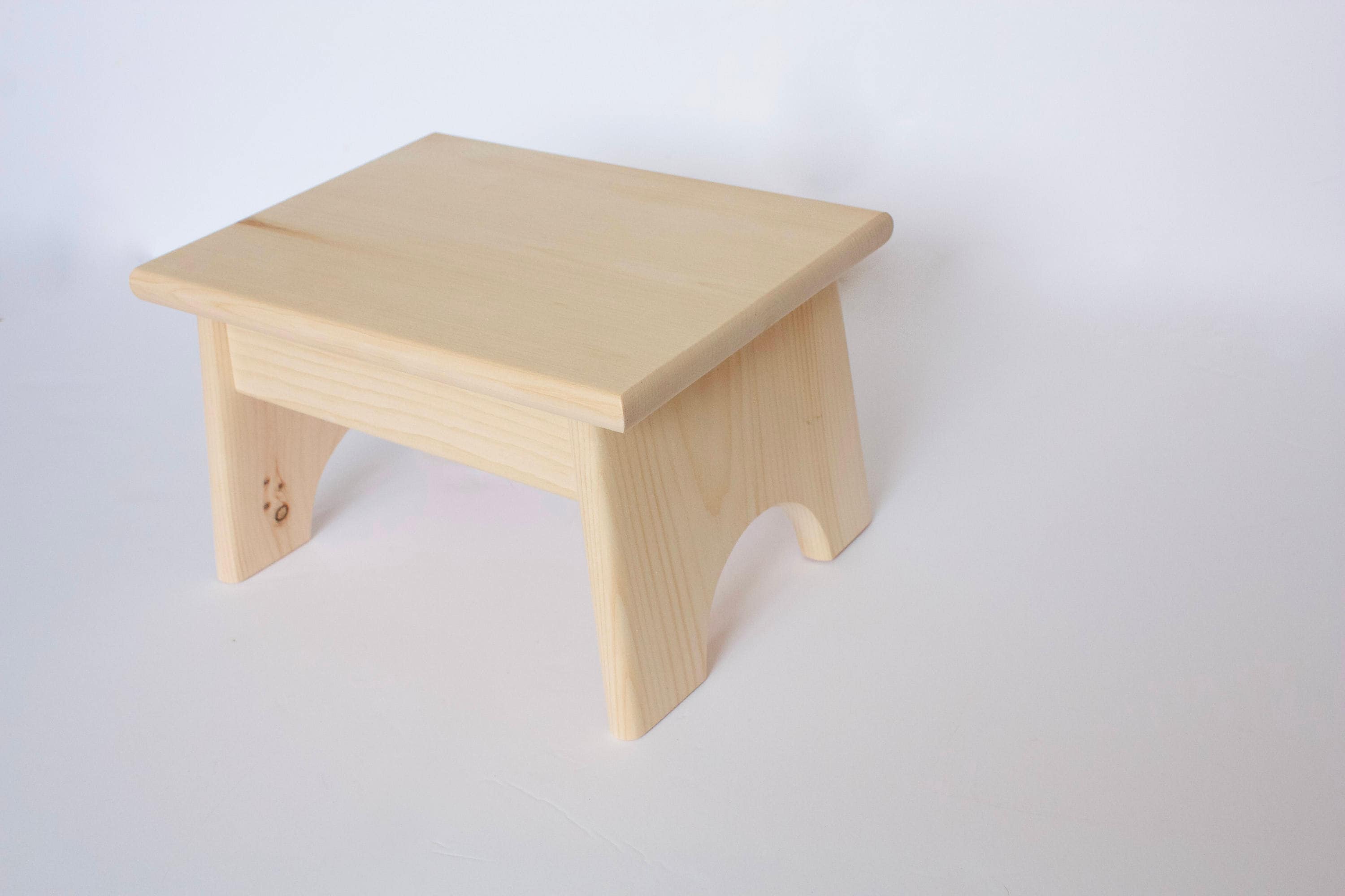 Unfinished Pine Step Stool / Foot Stool / Kid Stool / Wood Stool / Step ...