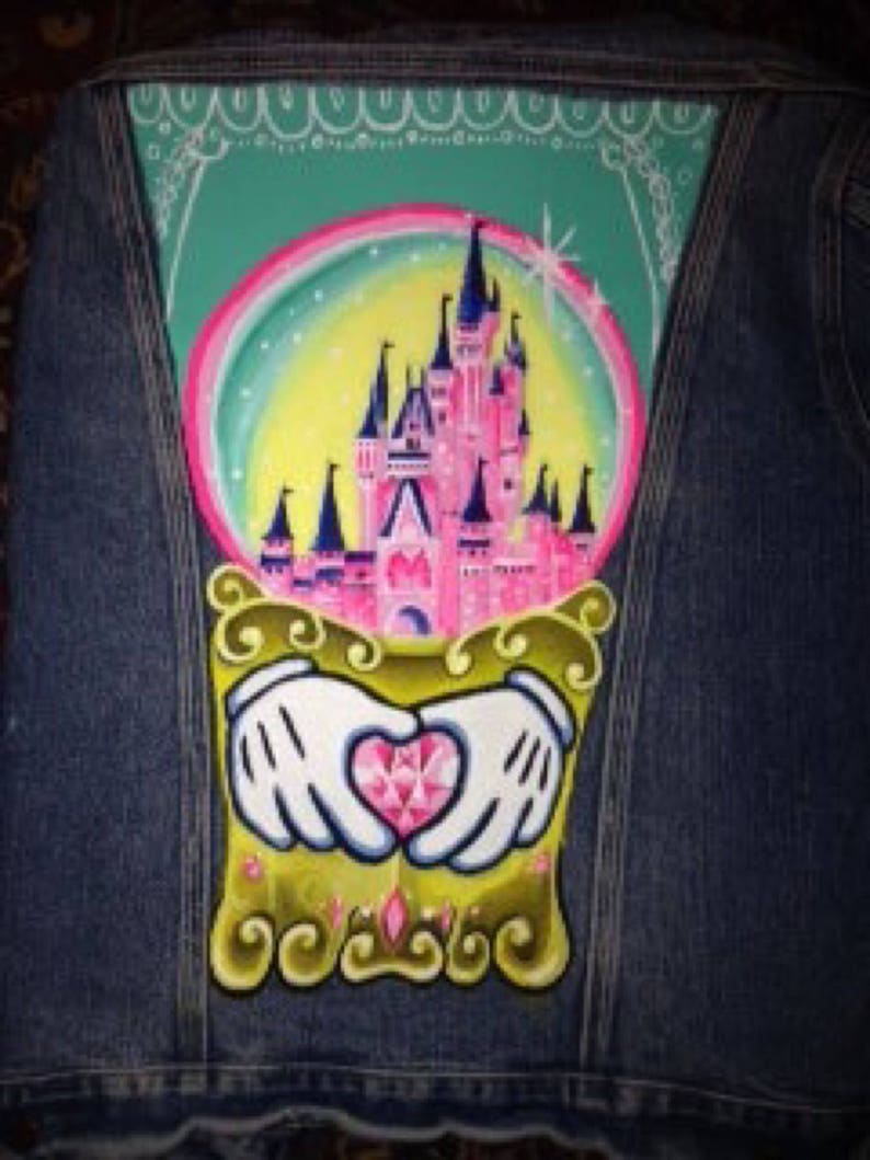 Cutsom Order Hand Painted Disney Jean Jacket Princess Pink - Etsy