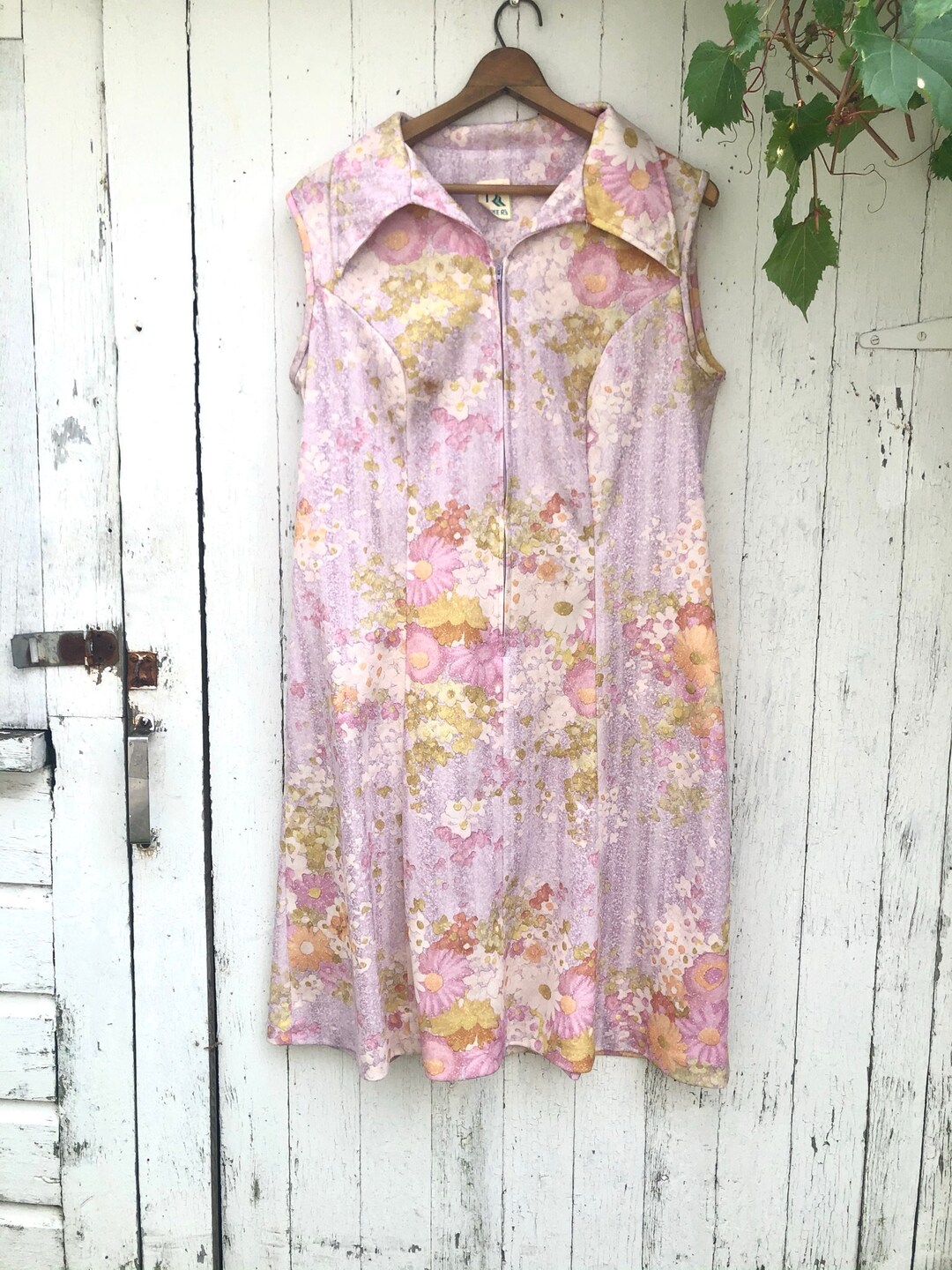 Vintage Purple Flower Power Pastel Polyester 1970s 70s Dress - Etsy