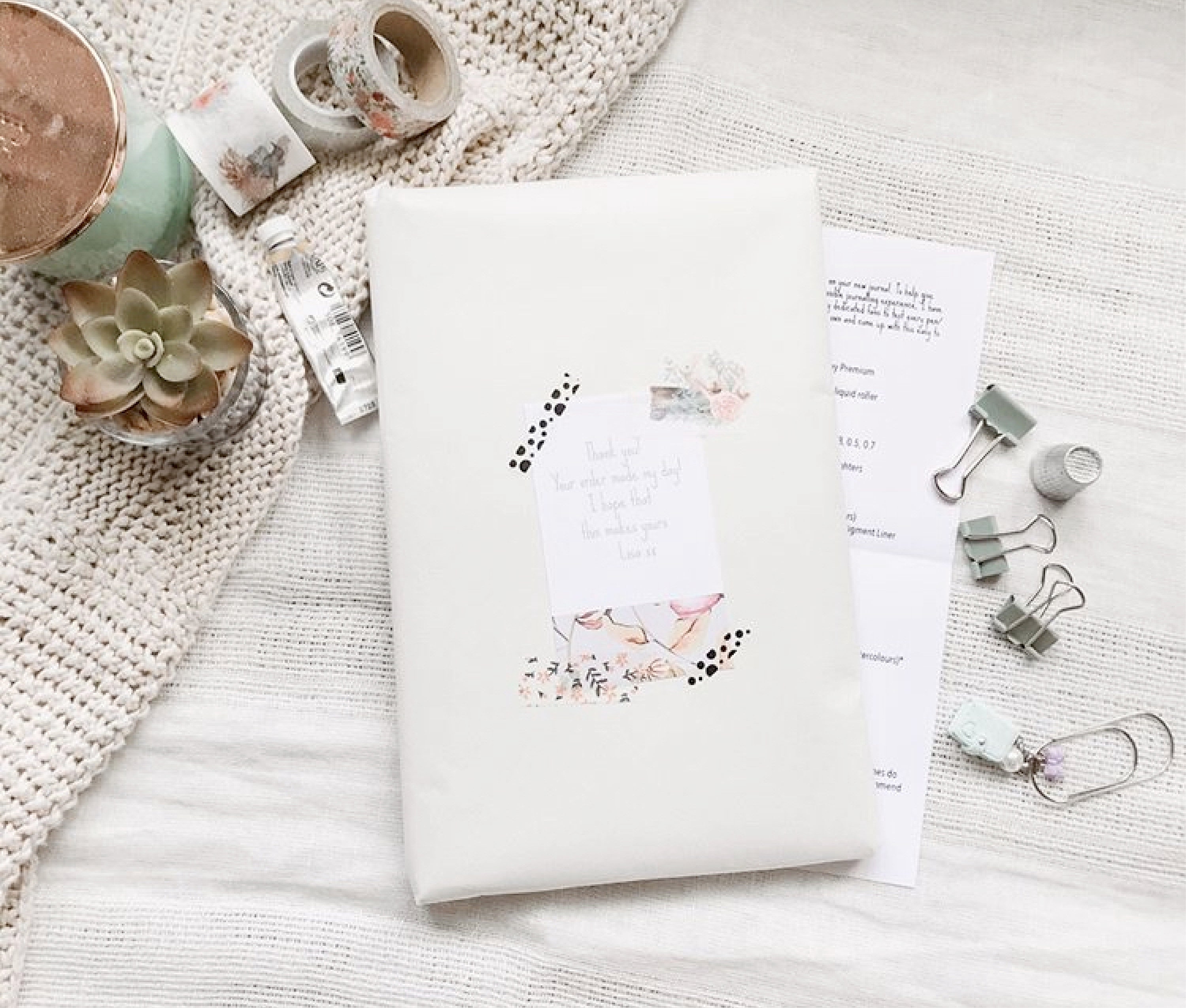 Dot Grid Journal With a Soft Watercolour Floral Cover. This - Etsy