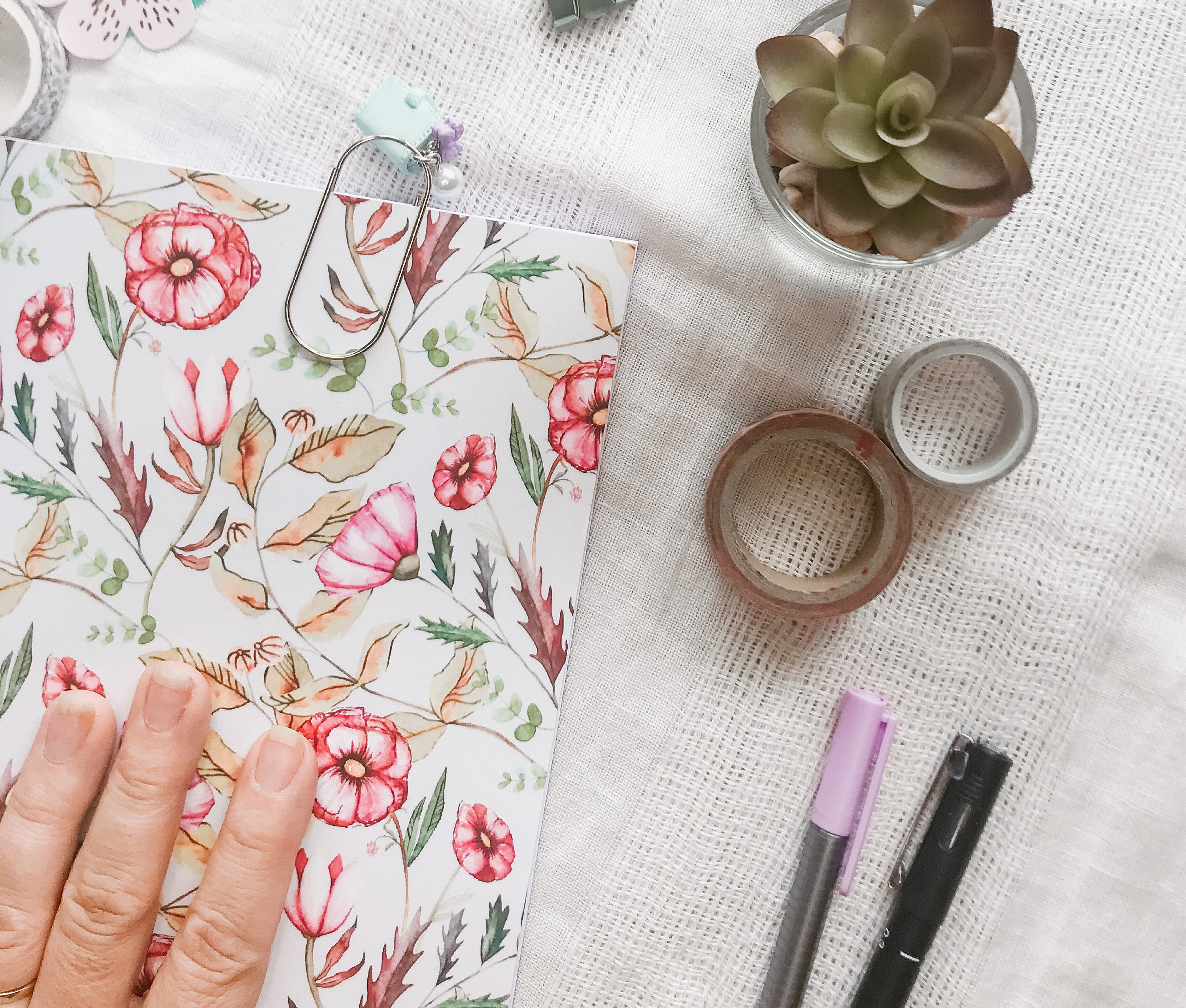 Dot Grid Journal With a Soft Watercolour Floral Cover. This - Etsy