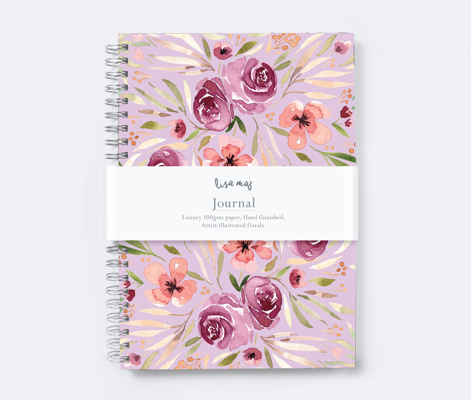 Dot Grid Journal With Soft Violet Floral Cover. 2021 Daily Planner or ...