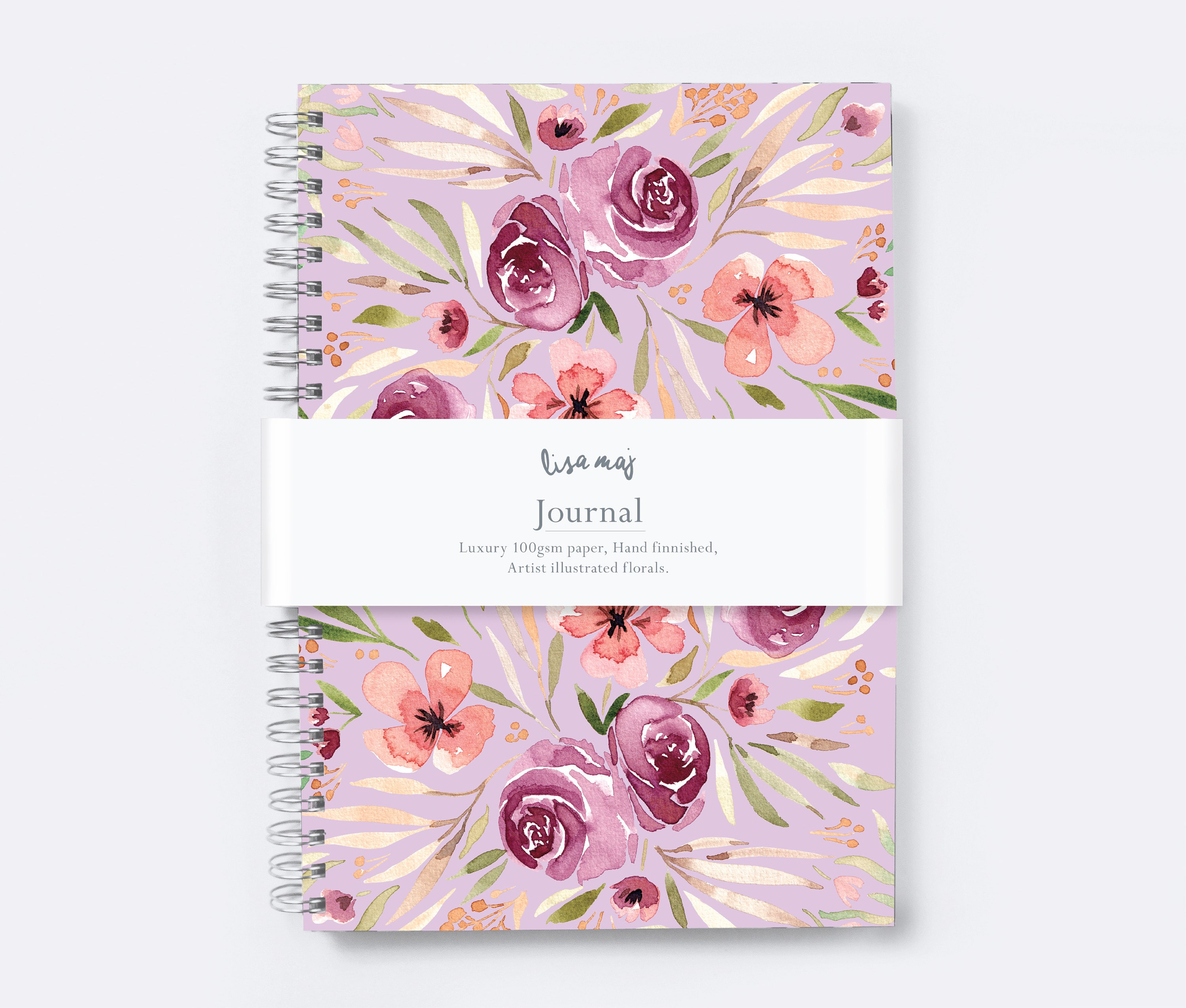 Dot Grid Journal With Soft Violet Floral Cover. 2021 Daily Planner or ...