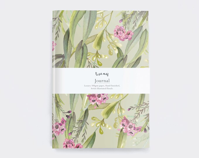 Daily Planner With a Pretty Gum Leaf Cover. Choose From Lined - Etsy