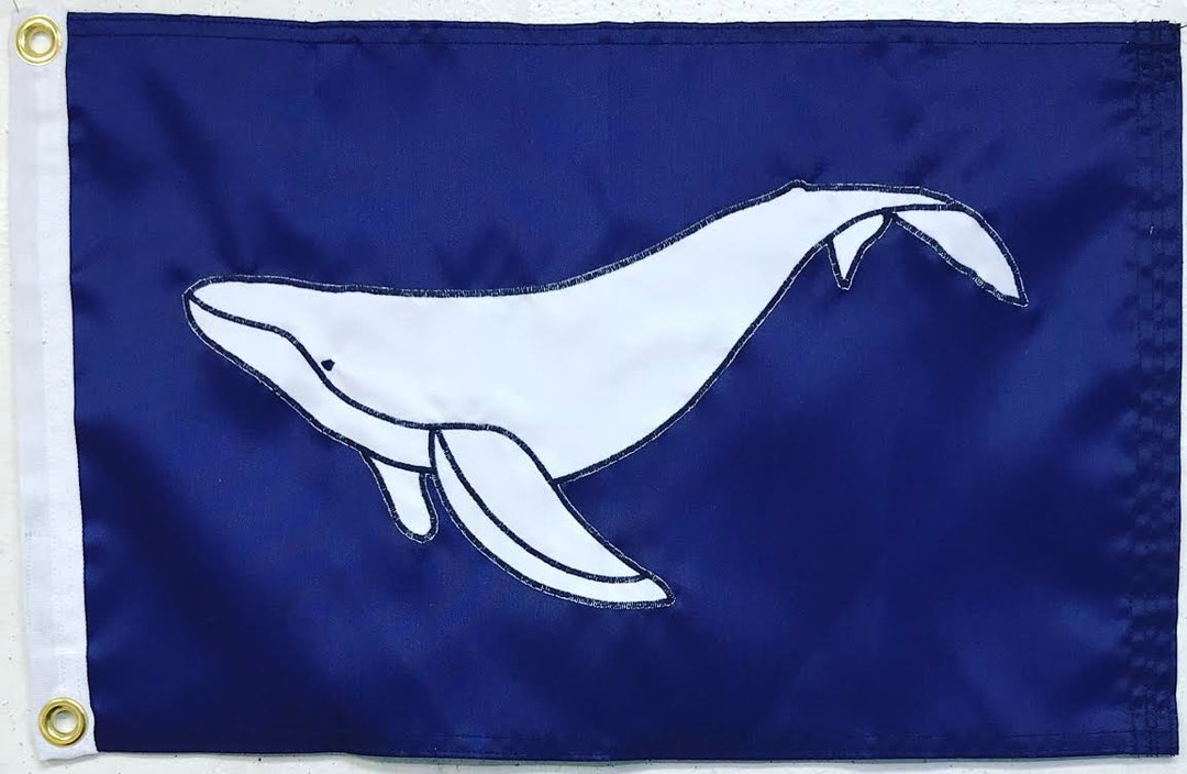 Humpback Whale Flag: Handsewn Nautical Decor, Made in USA - Etsy