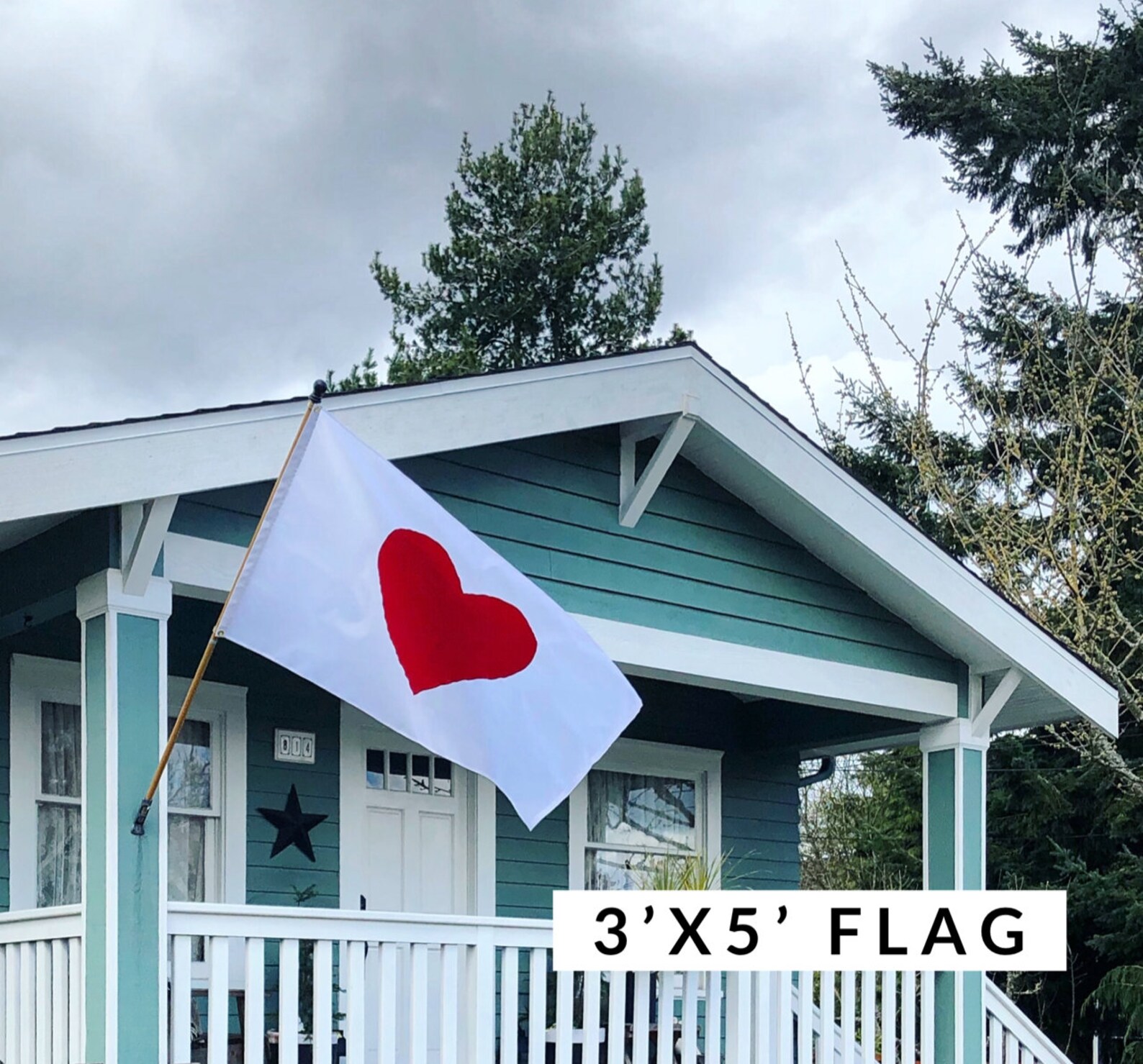 Heart Flag and Pennant various Sizes : Handmade - Etsy