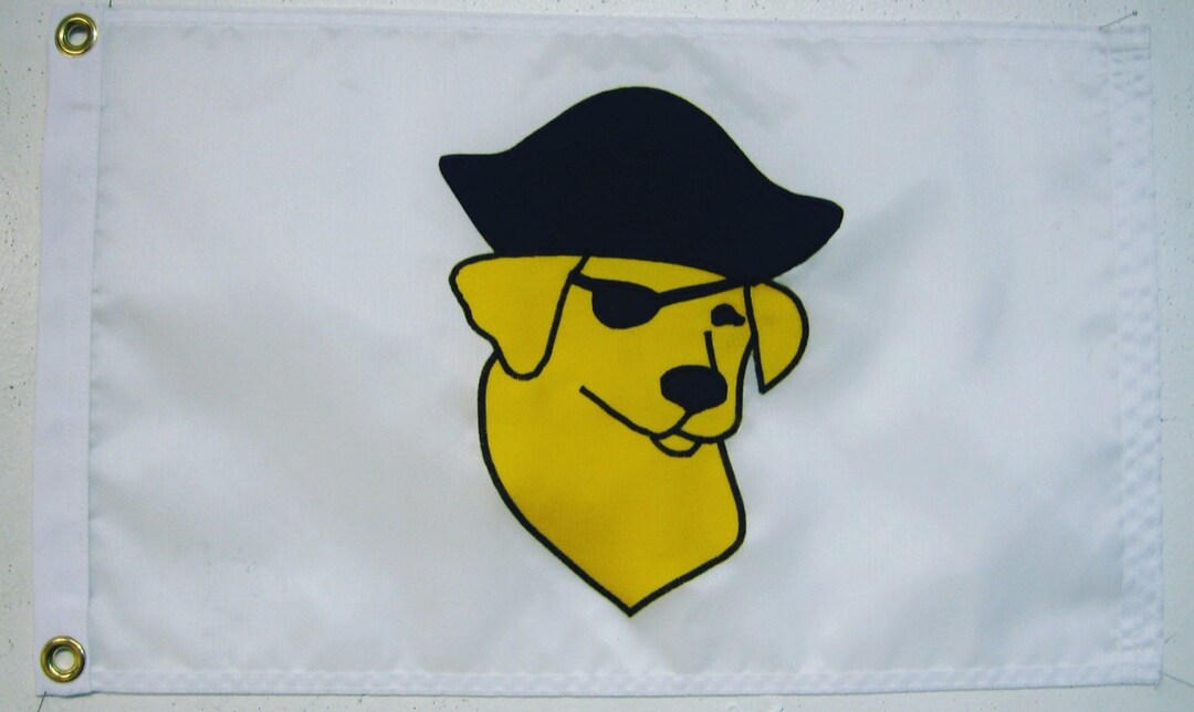 Golden Retriever Pirate Dog Flag: 12 "x18" Handmade, Boating Flags ...