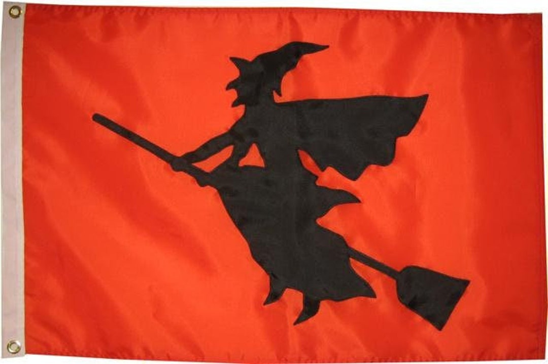 Witch Flag various Sizes : Handsewn, Decorative, Halloween House or ...