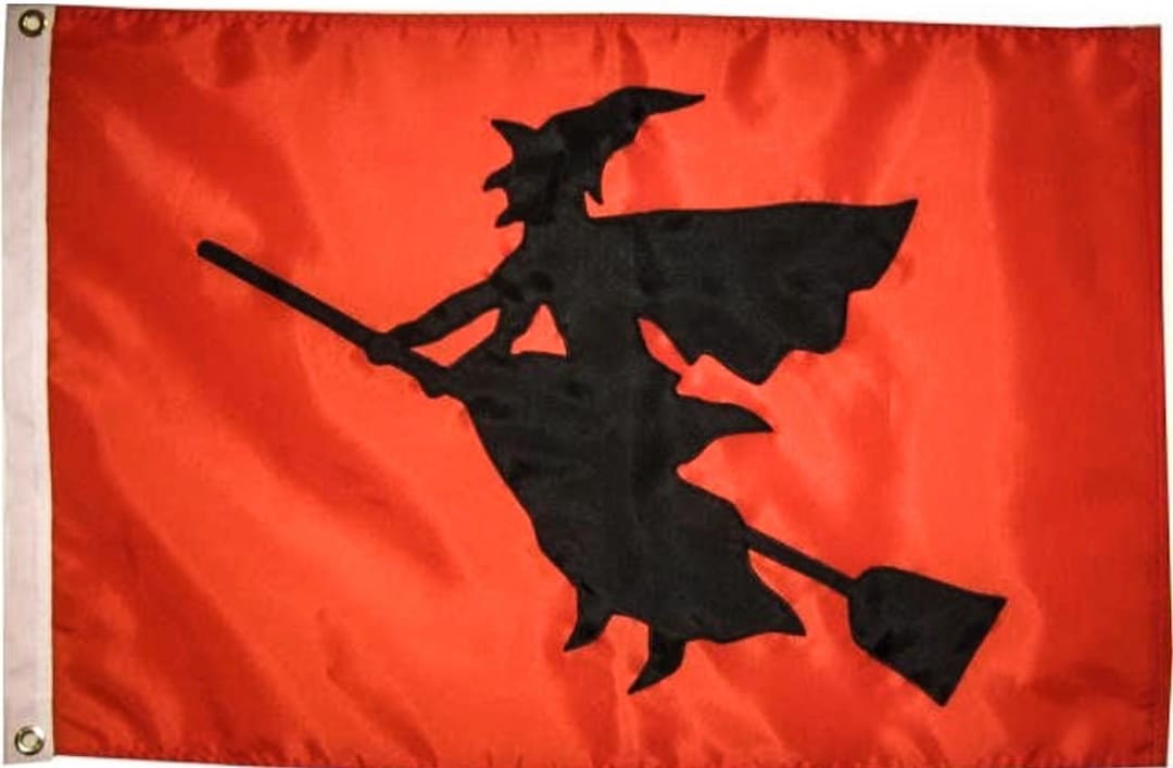 Witch Flag (various Sizes) : Handsewn, Decorative, Halloween House or ...