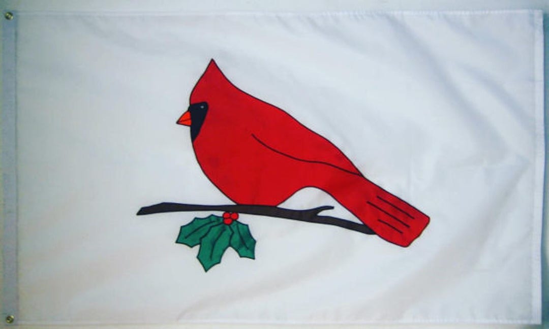 Cardinal Flag: Handsewn, Holiday, Bird, Decorative House Flag - Etsy