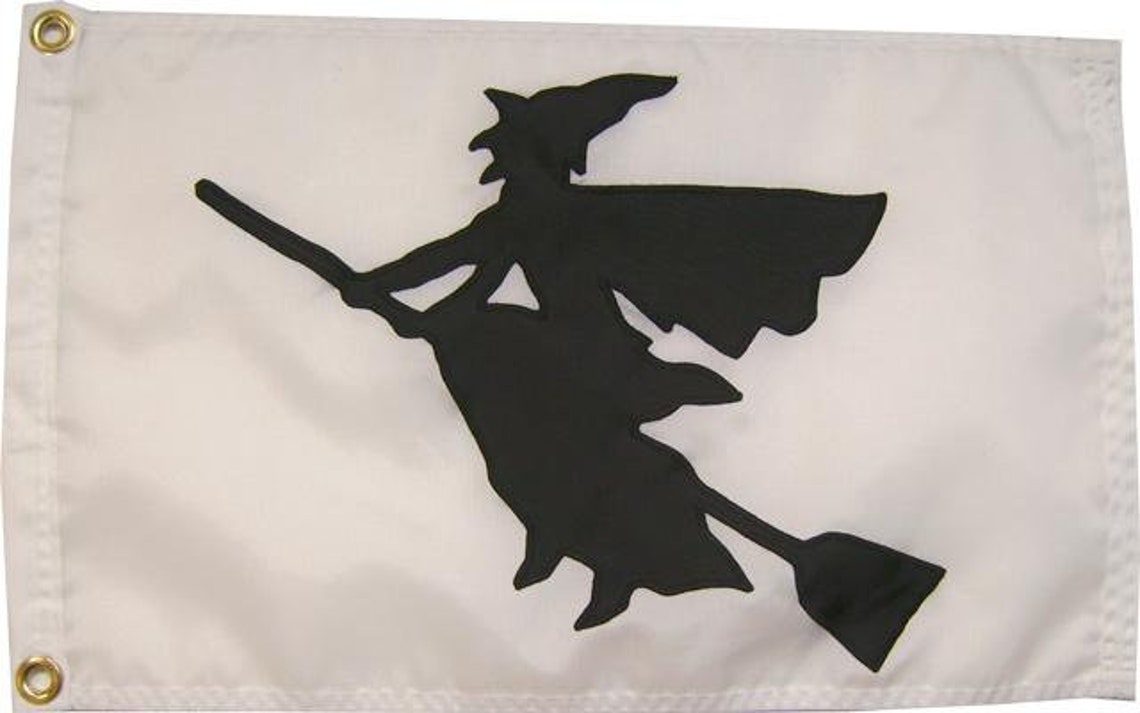 Witch Flag various Sizes : Handsewn Decorative Halloween - Etsy