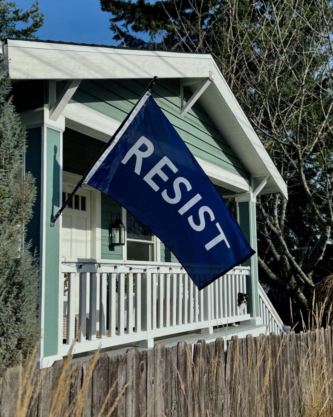 RESIST Navy Blue Printed Flag : High Quality, Made in the USA, Protest ...