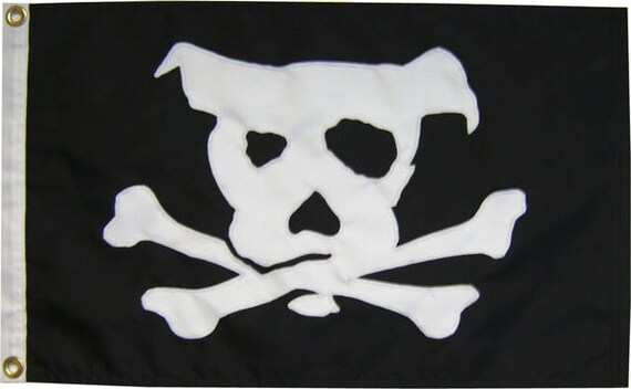 Pirate Dog Handsewn Flag various Sizes : Appliqued High - Etsy