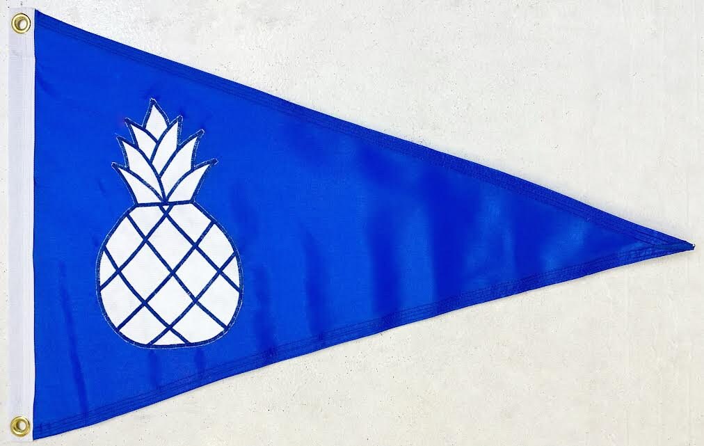 White Pineapple Flag or Pennant: Welcome Hospitality - Etsy
