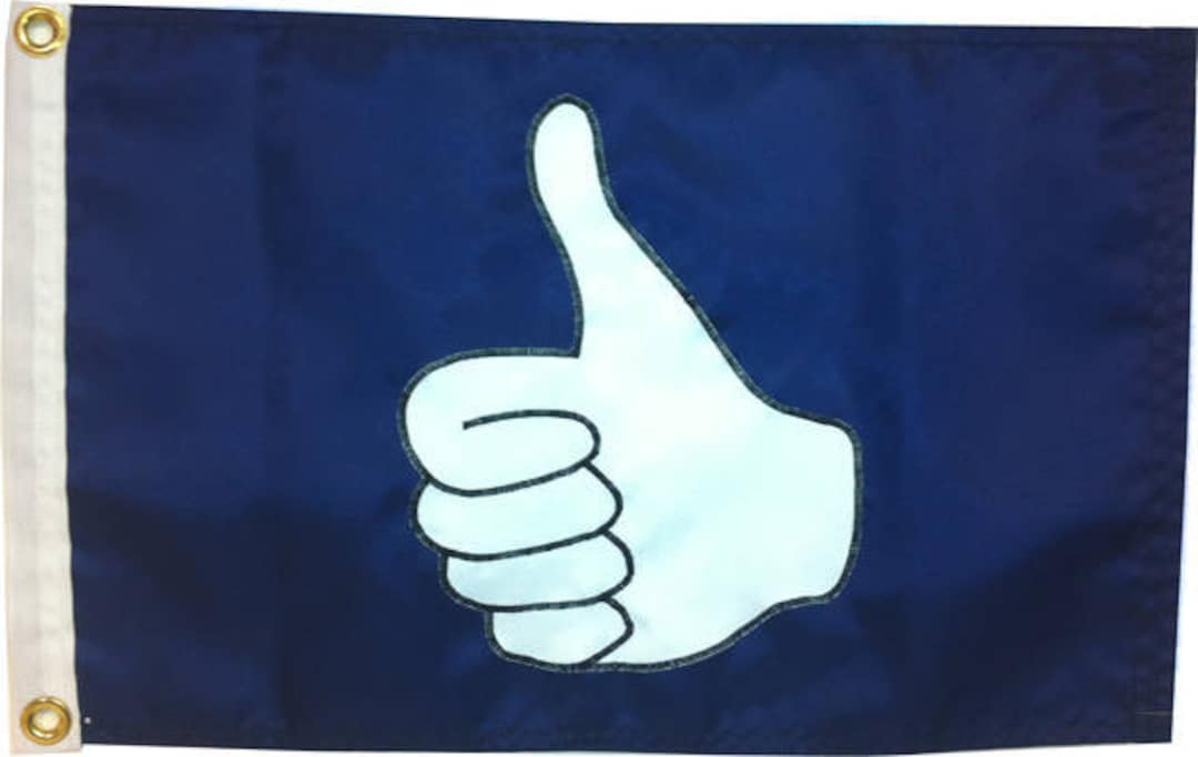 Thumbs Up/thumbs Down Flag (various Sizes) : Handsewn, Appliqued Emoji ...