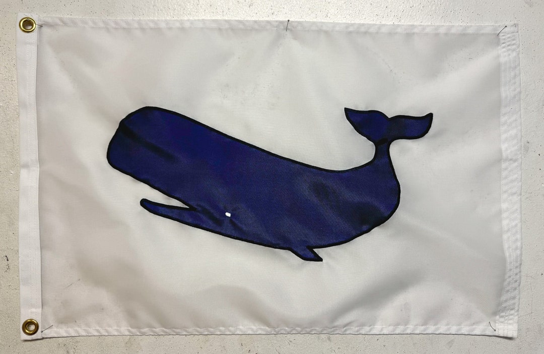Sperm Whale Flag or Pennant: Hand-sewn Nautical Decor, Made in USA - Etsy