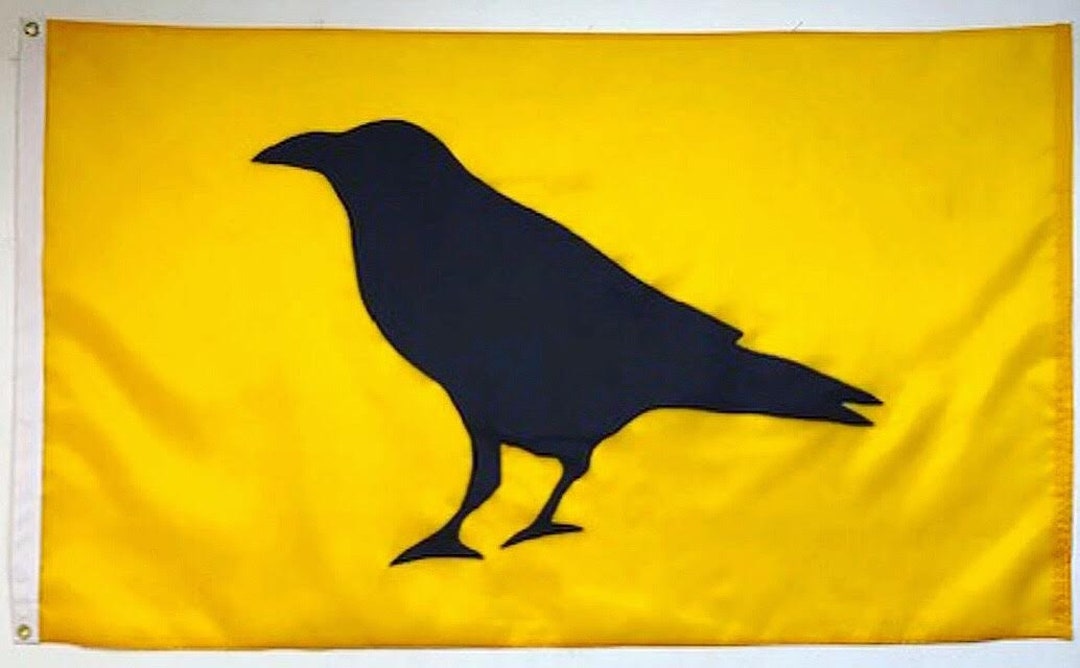 Crow Flag: Handmade Appliqued Raven Decor, USA Made - Etsy