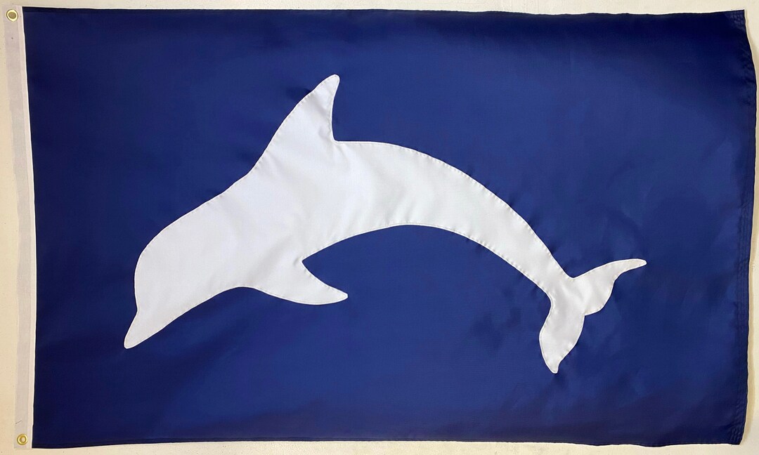 Dolphin Flag: Handmade, Appliqued Nautical Pennant, USA Made - Etsy
