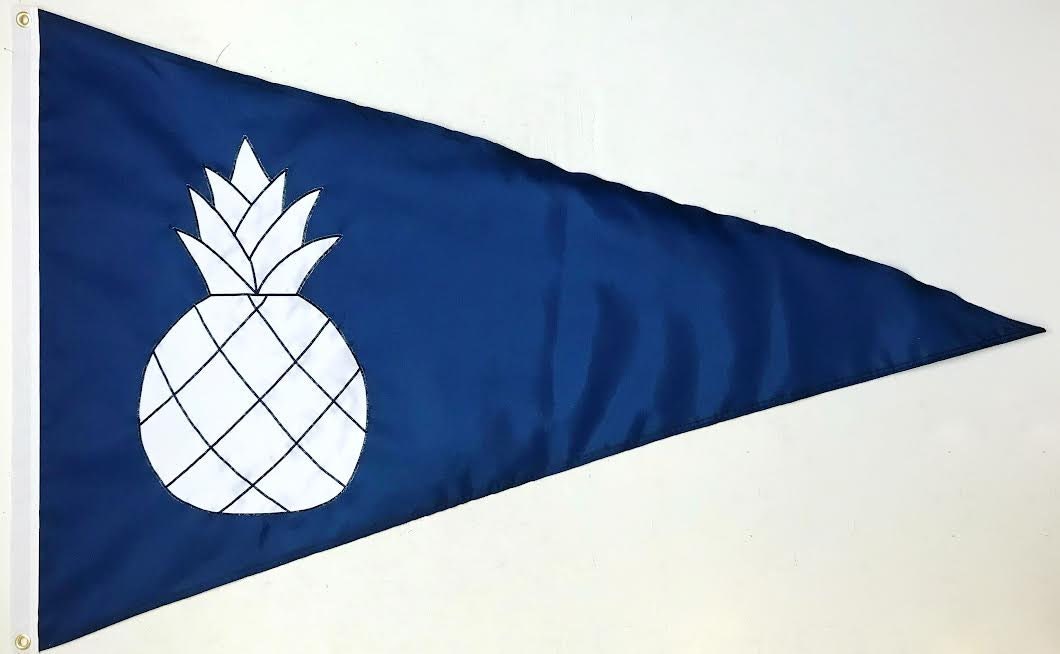 White Pineapple Flag or Pennant: Welcome Hospitality - Etsy