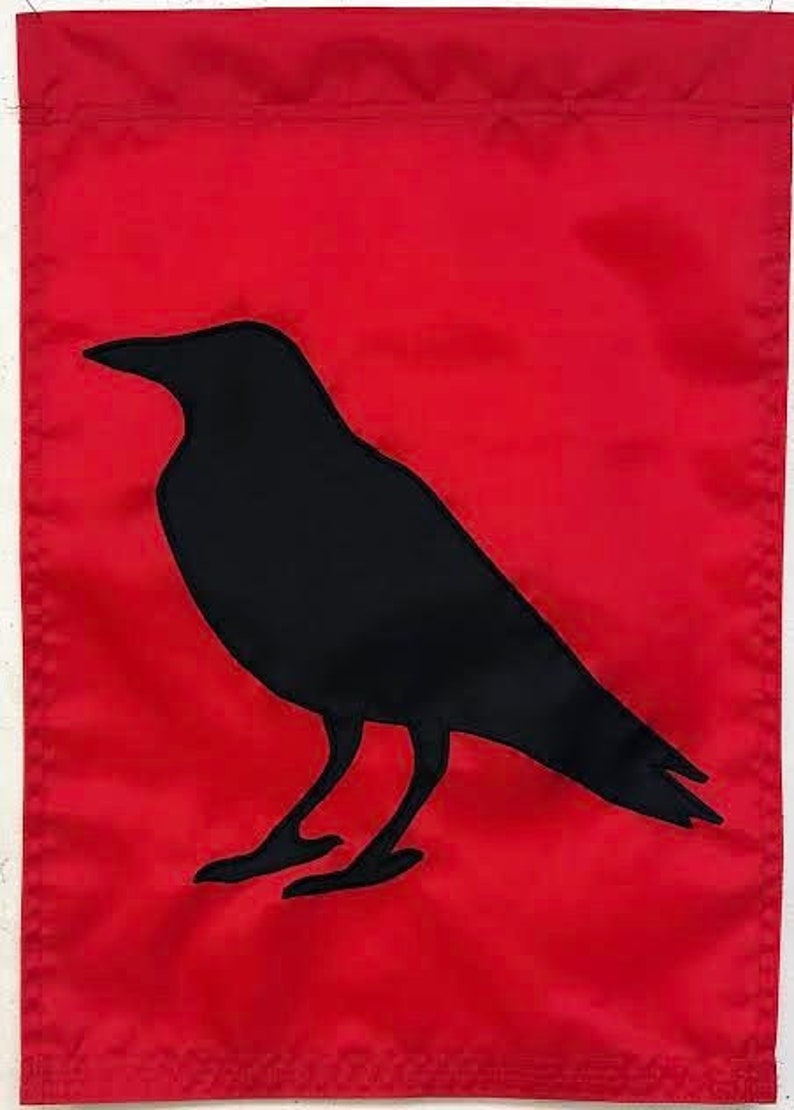 Crow Garden Banner: Handmade Raven Flag Outdoor Garden Art Decoration ...