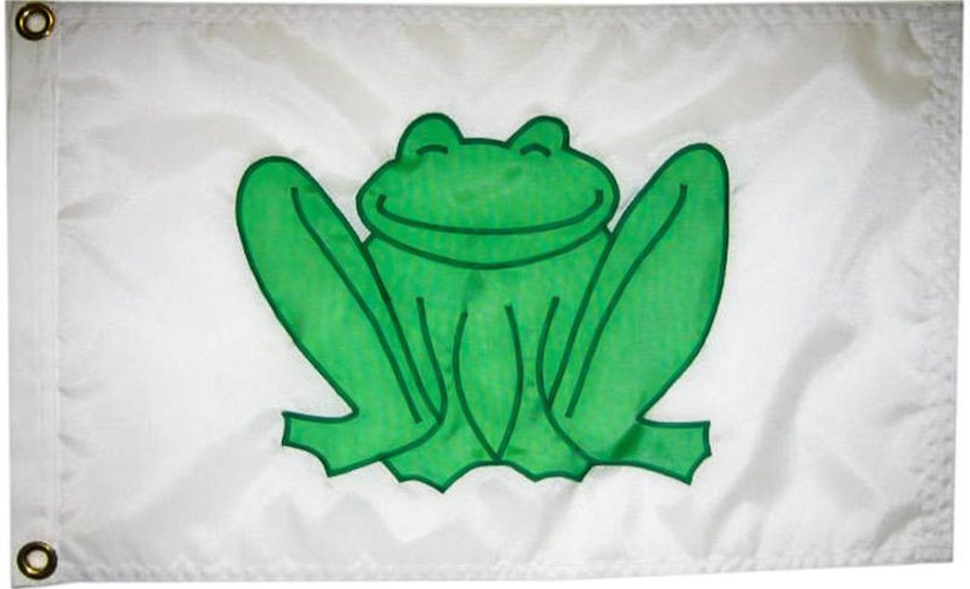 Frog Flag or Pennant : 12"x18" Green Frog, Amphibian, Gift, Boat Flag ...