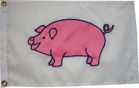 Pink Pig Flag or Pennant various Sizes : Handsewn - Etsy