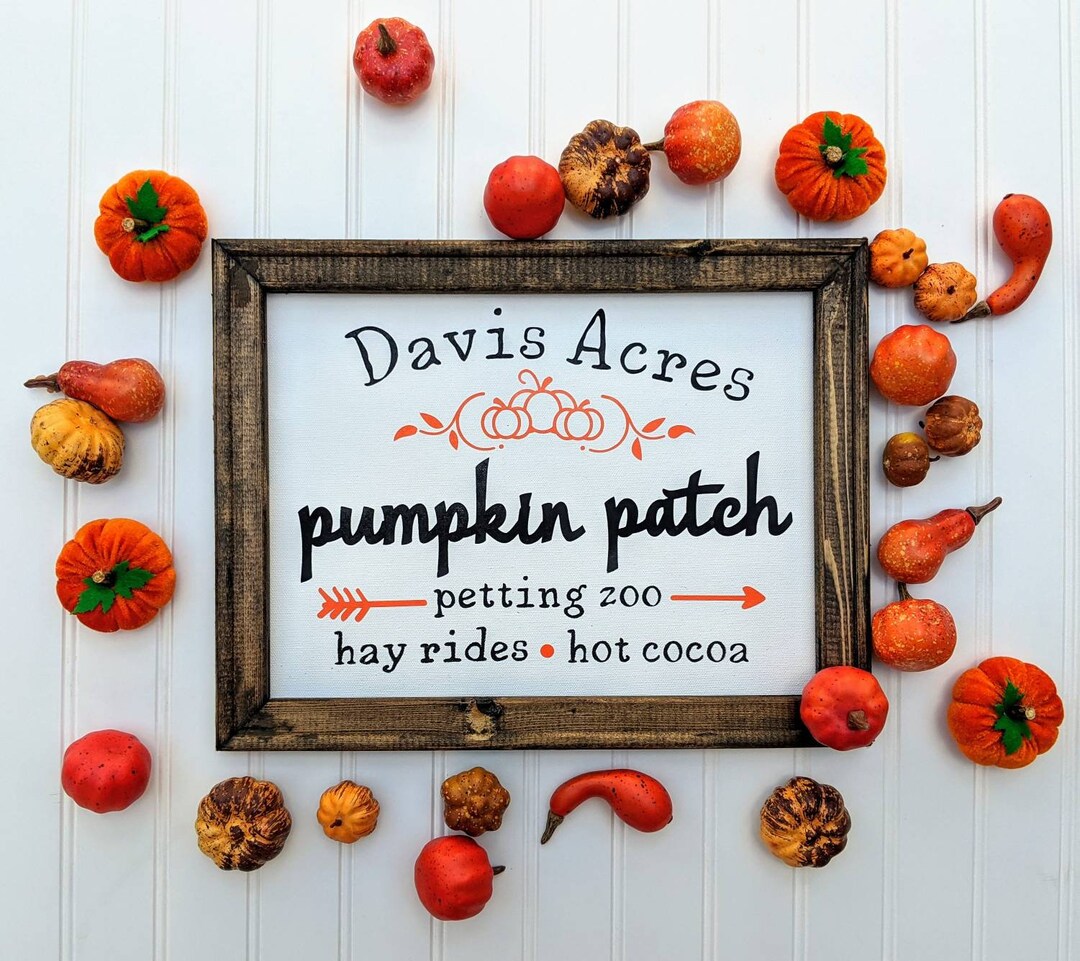 Add Your Last Name Fall Sign Personalized Pumpkin Patch Sign - Etsy