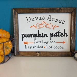 Add Your Last Name Fall Sign Personalized Pumpkin Patch Sign - Etsy