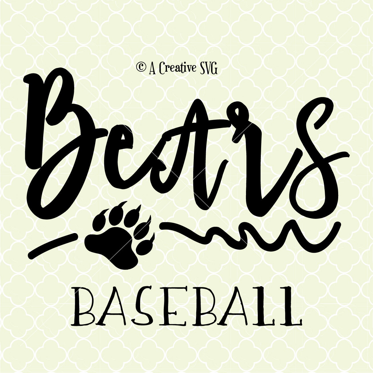 Bears Baseball SVG DXF Files for Cricut Design, Silhouette Studio. - Etsy