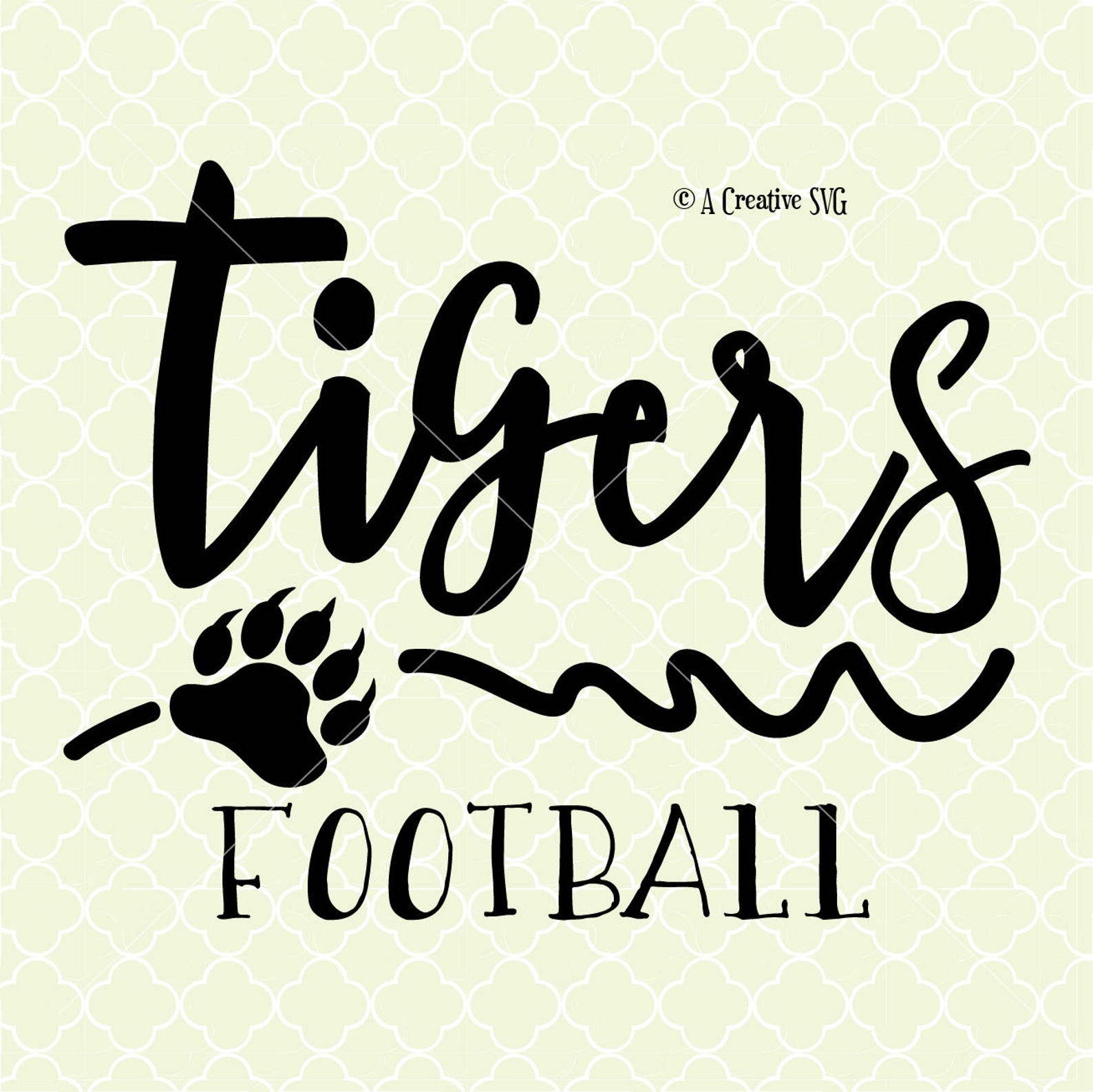 Tigers Football SVG DXF Files for Cricut Design, Silhouette Studio. - Etsy