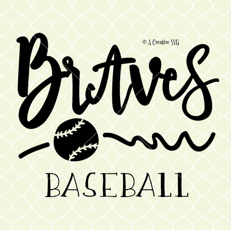 Braves Baseball SVG DXF Files for Cricut Design, Silhouette Studio. - Etsy