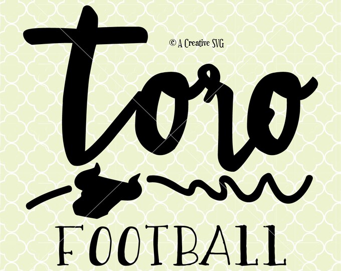 Toro Football SVG DXF Files for Cricut Design Silhouette - Etsy