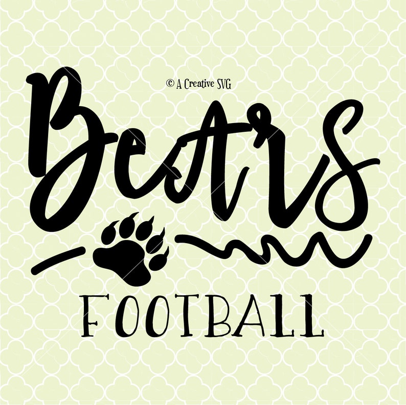 Bears Football SVG DXF Files for Cricut Design, Silhouette Studio. - Etsy