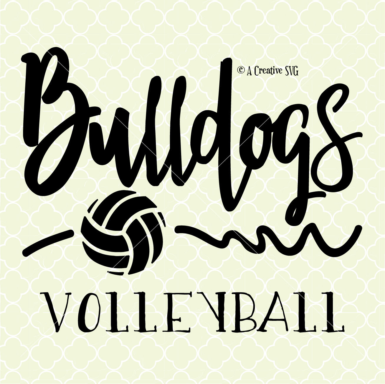 Bulldogs Volleyball SVG DXF Files for Cricut Design, Silhouette Studio ...