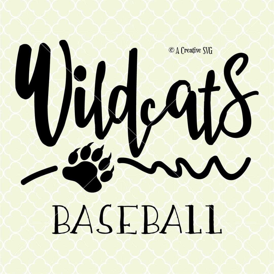 Wildcats Baseball SVG DXF Files for Cricut Design, Silhouette Studio ...