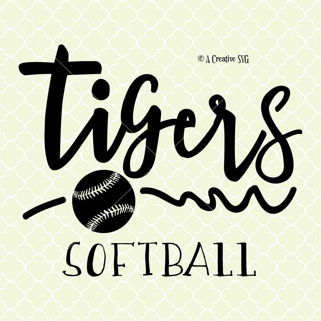 Tigers Softball SVG DXF Files for Cricut Design, Silhouette Studio. - Etsy