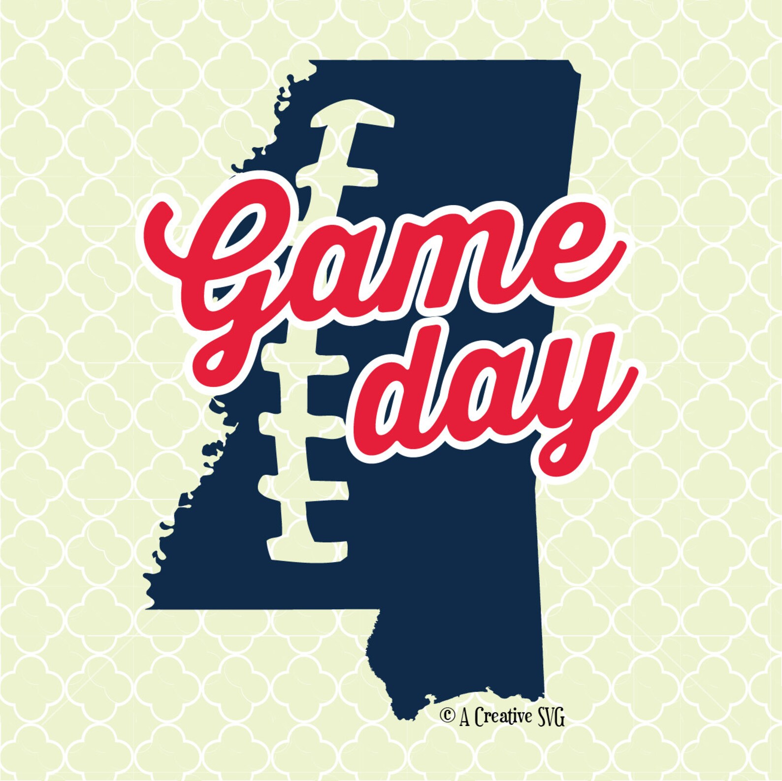 Game Day Mississippi Football SVG DXF Files for Cricut Design ...