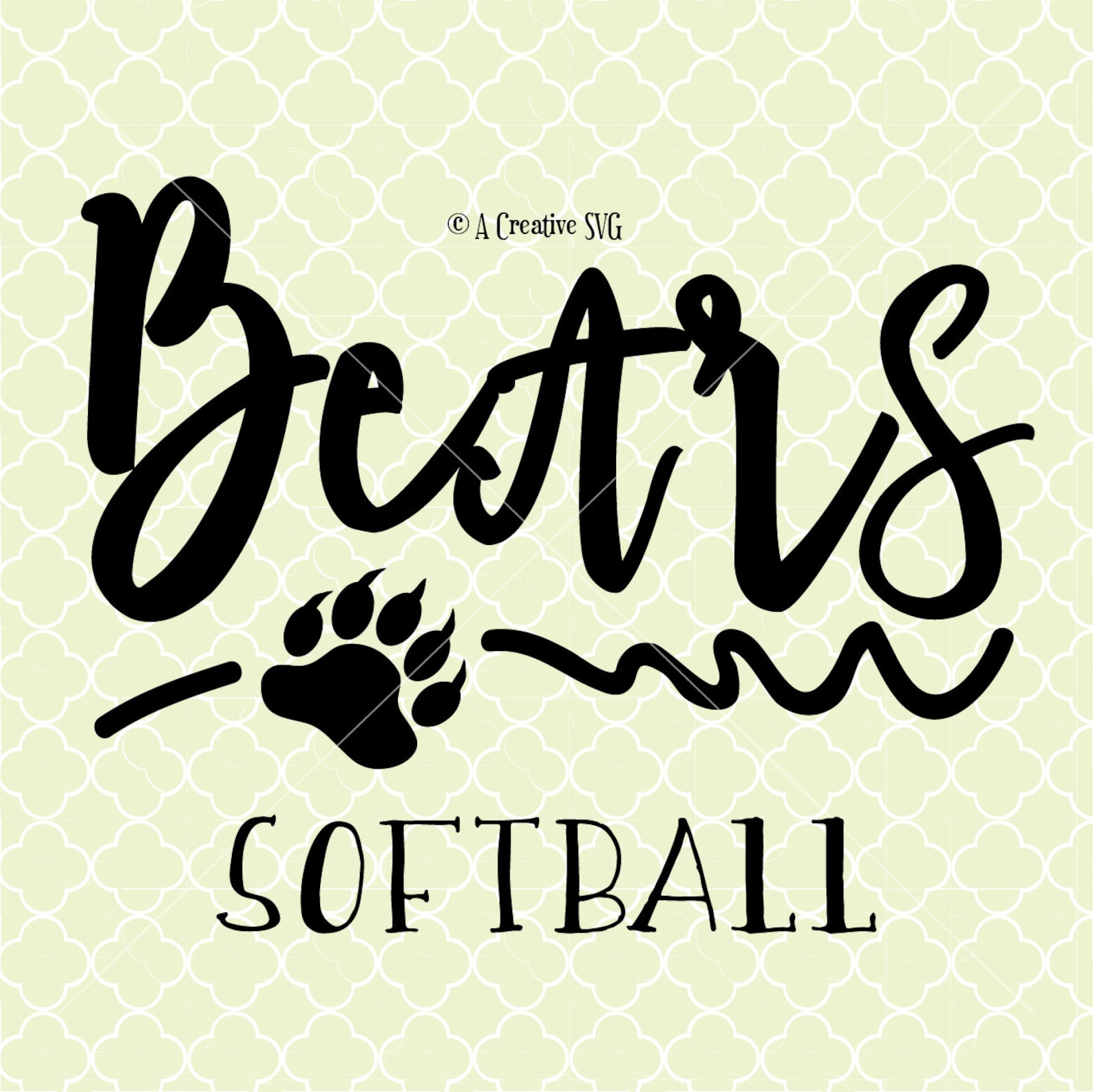 Bears Softball SVG DXF Files for Cricut Design, Silhouette Studio. - Etsy