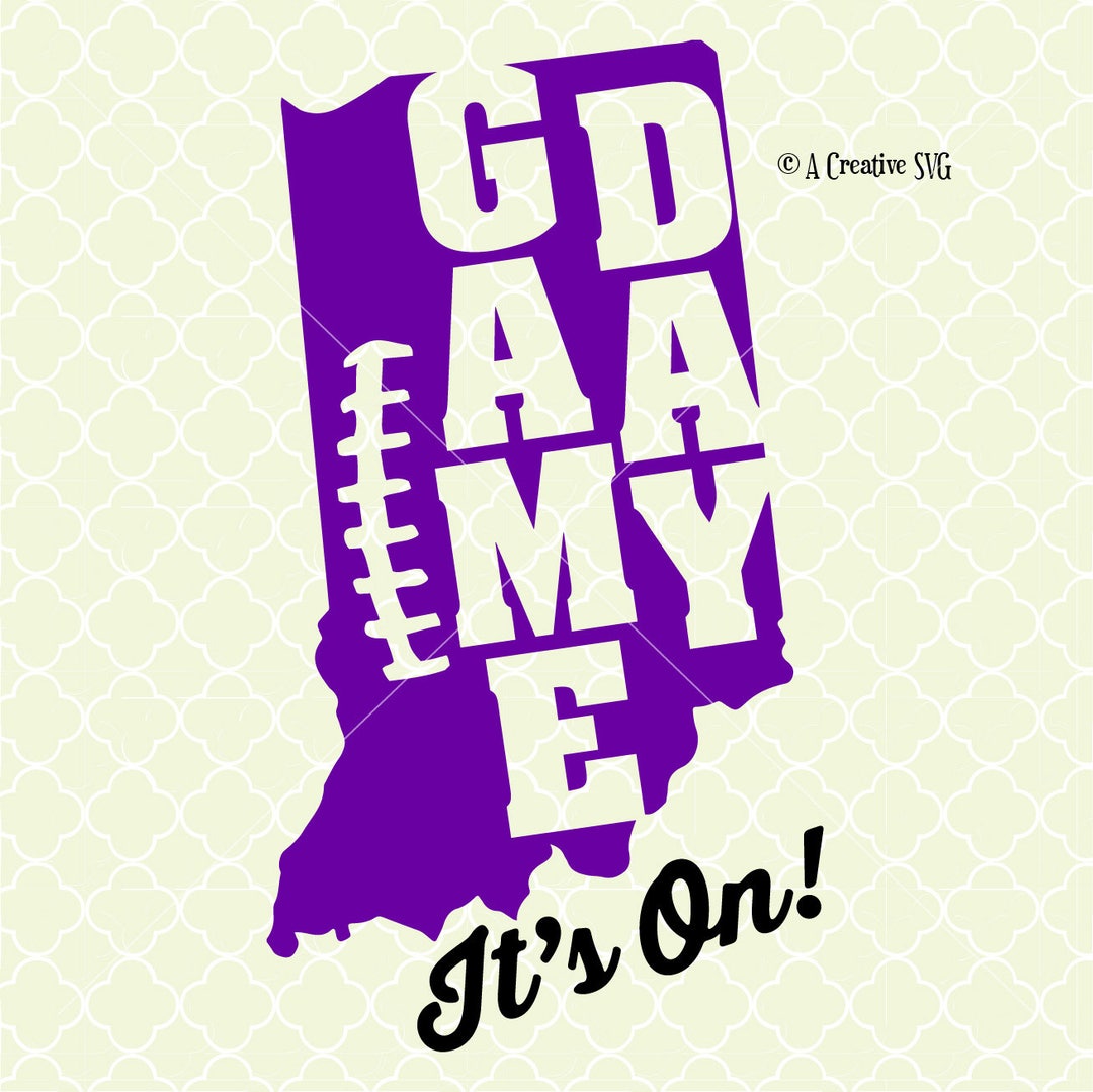 Game Day Indiana Football SVG DXF Files for Cricut Design, Silhouette ...