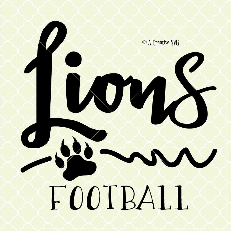 Lions Football SVG DXF Files for Cricut Design, Silhouette Studio. - Etsy