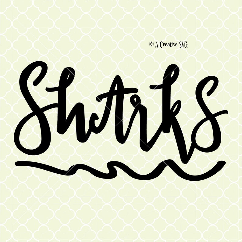 Sharks SVG DXF Files for Cricut Design, Silhouette Studio. - Etsy