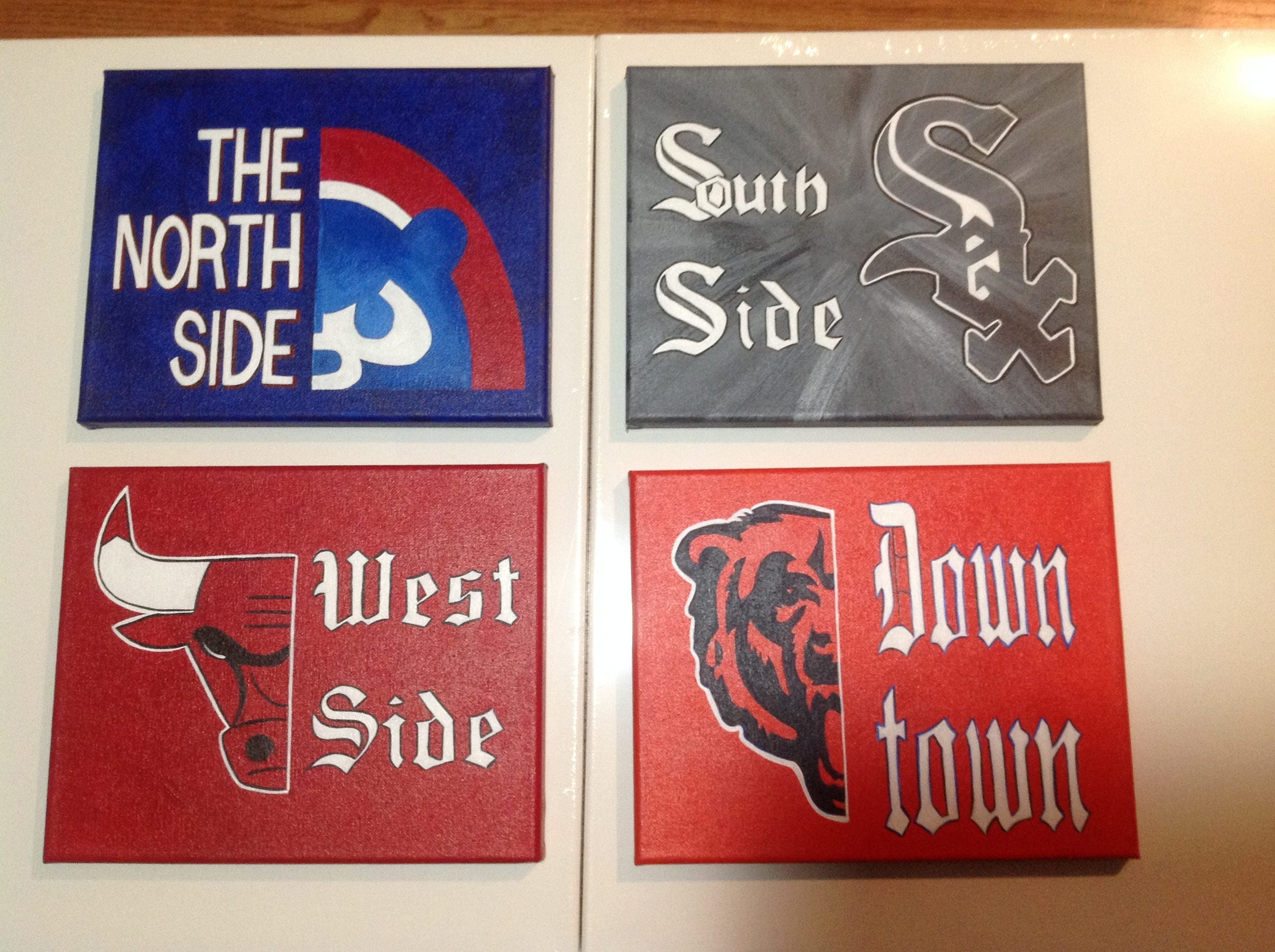 Chicago 4-Pack - 8x10 - Northside Cubs, Southside Sox, Westside Bulls ...