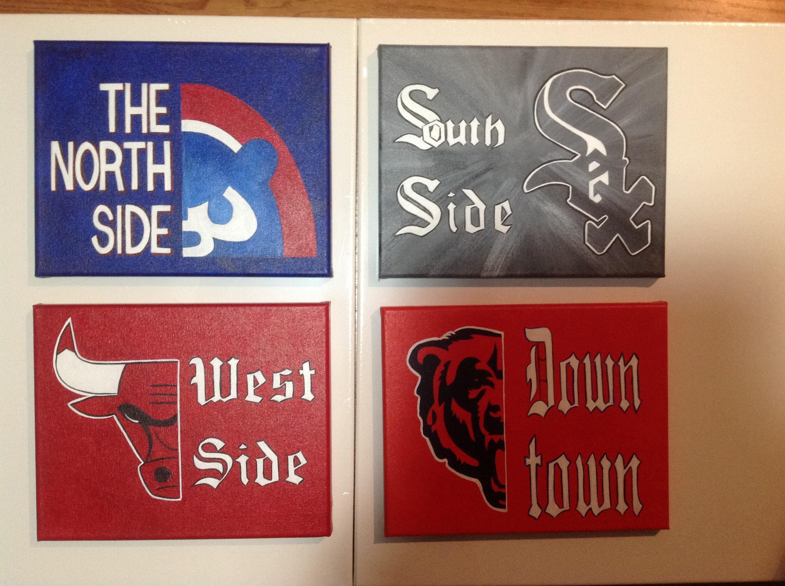 Chicago 4-Pack - 8x10 - Northside Cubs, Southside Sox, Westside Bulls ...